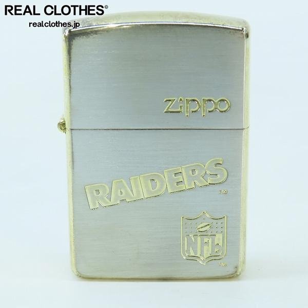 【目立った傷や汚れなし】ZIPPO/ジッポー NFL RAIDERS/オークランド レイダース アメリカンフットボール 1991年製 /LPL ...
