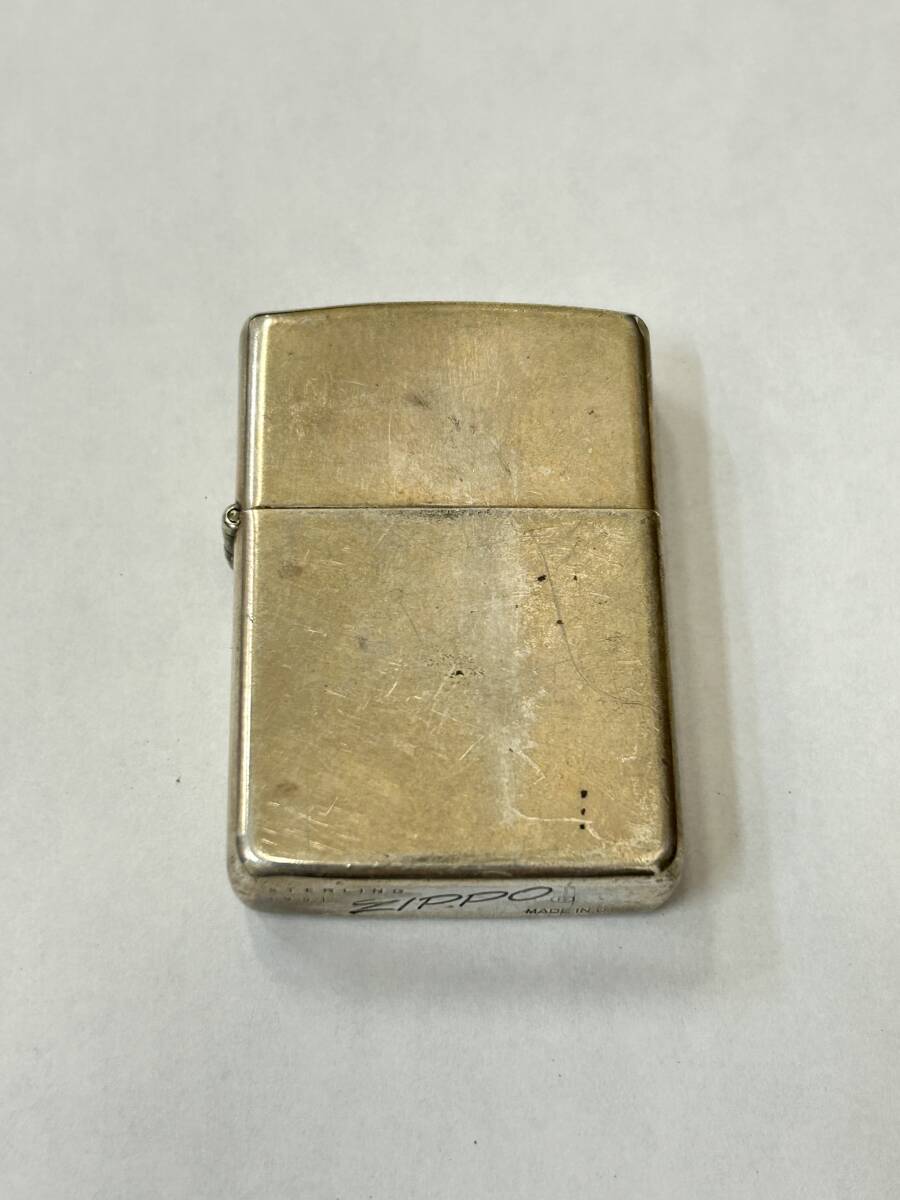 【傷や汚れあり】#3165C【現状保管品/火花確認】Zippo ジッポー ライター STERLING刻印有り 1991 重さ62.6g 喫煙具 ...