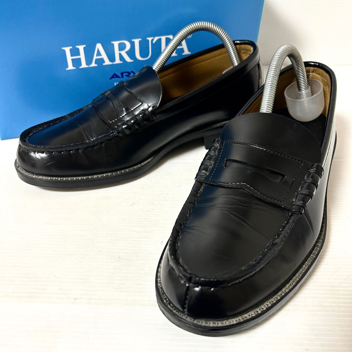 【目立った傷や汚れなし】【美品】 HARUTA ハルタ コインローファー ローファー 25EEE 25-25.5cm相当 ブラック ＊34の落札情報詳細 - Yahoo!オークション落札価格 ...