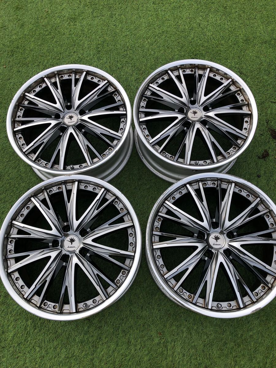 【やや傷や汚れあり】H1137 送料無料 Weds Kranze Elaborar クレンツェ エルアボラ 20-8.5J +47 / 20-9.5J +43 PCD114.3 ハブ径73mm ...