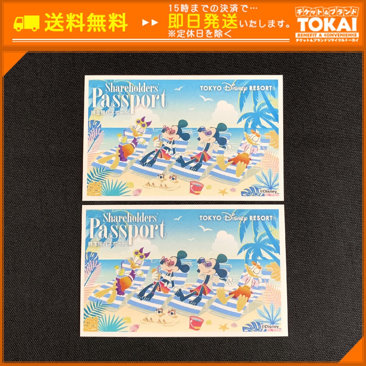 【目立った傷や汚れなし】TH4a [送料無料] 株式会社オリエンタルランド 東京ディズニーリゾート 株主用パスポート ×2枚 2025年6月 ...