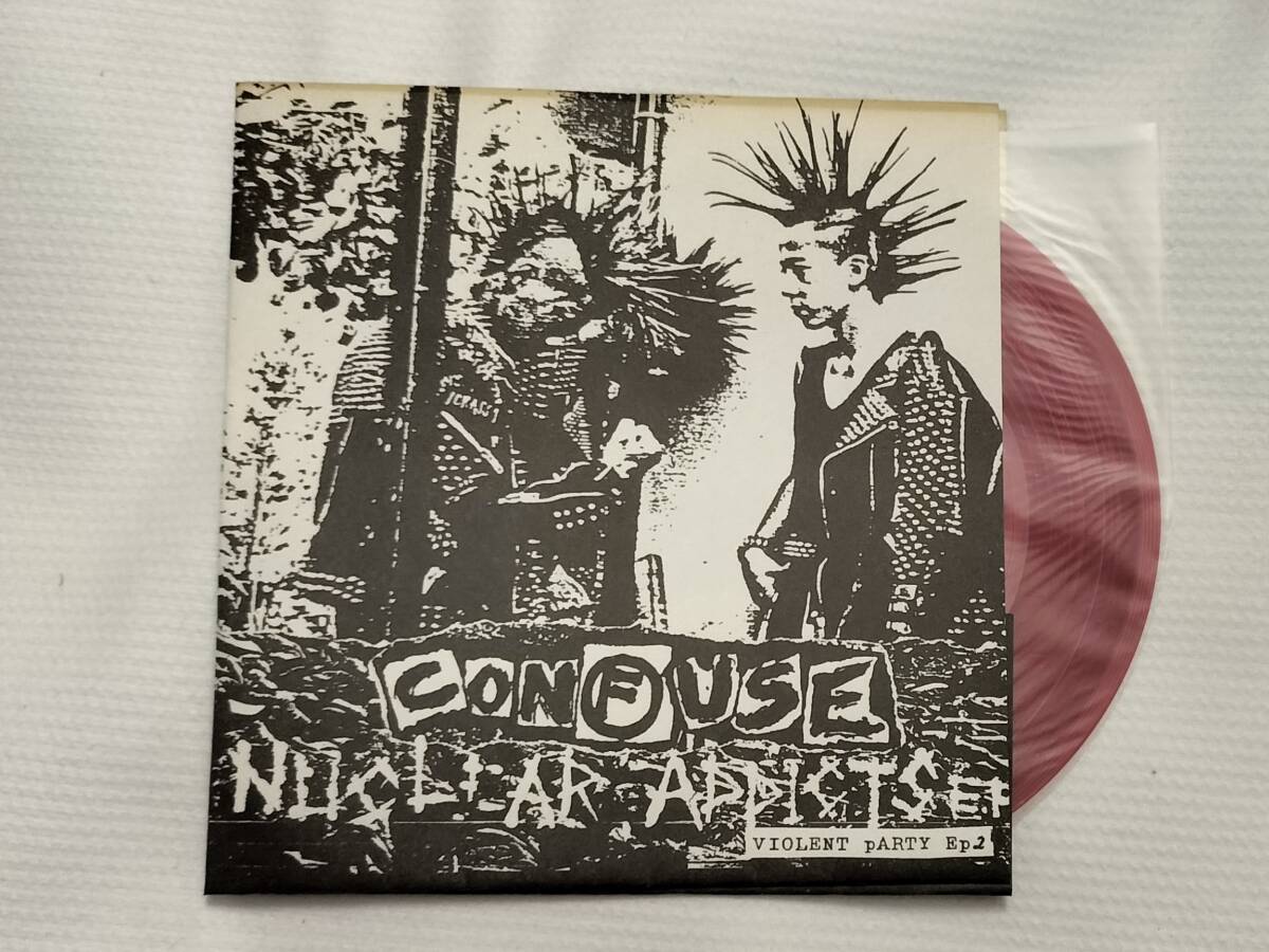 【やや傷や汚れあり】CONFUSE NUCLEAR ADDICTS ソノシート Flexi 7 inch コンフューズ 1984年 blue ...