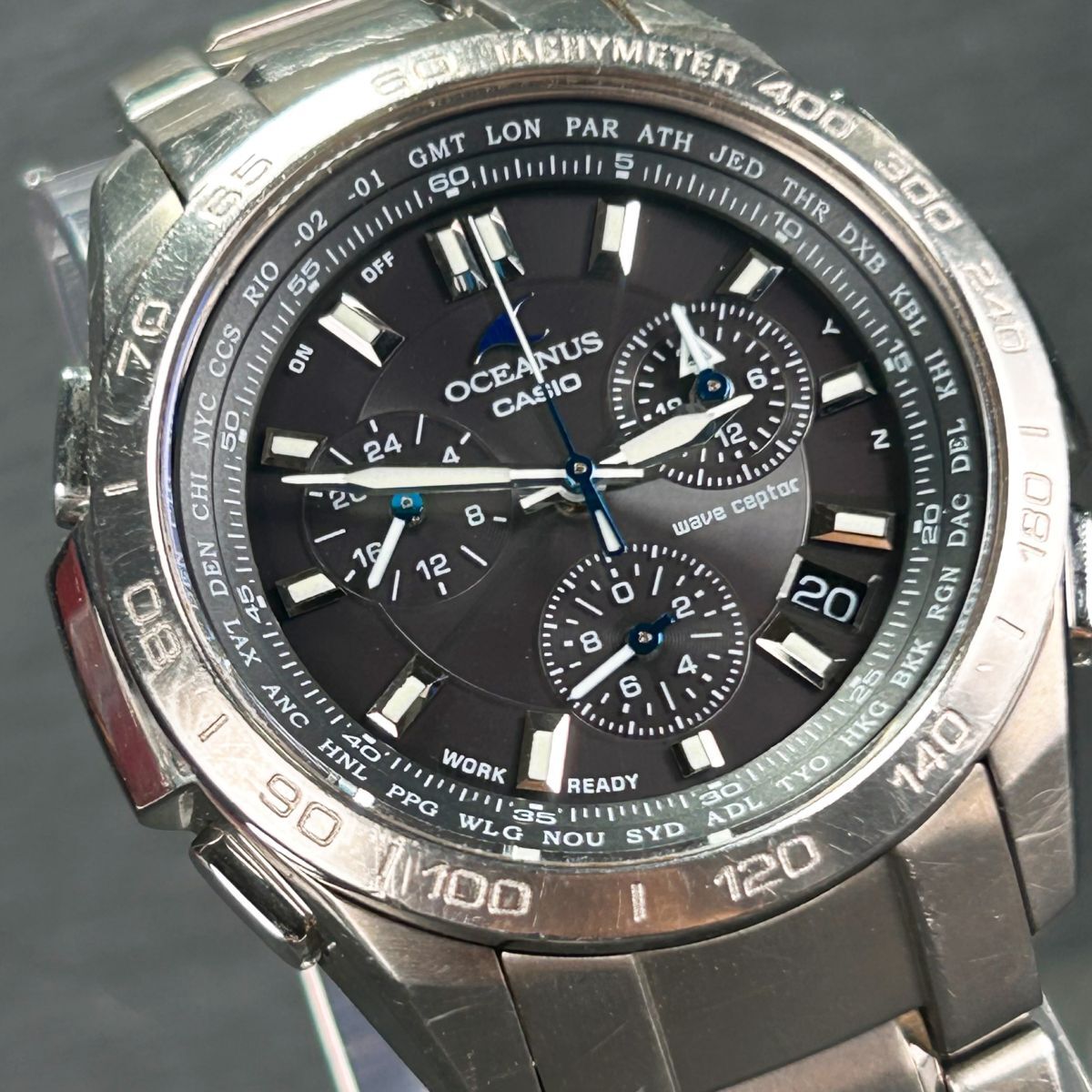 【やや傷や汚れあり】CASIO カシオ OCEANUS オシアナス OCW-600TDJ-1A 腕時計 タフソーラー 電波ソーラー 多針アナログ チタニウム カレンダー 動作確認済みの落札情報 ...