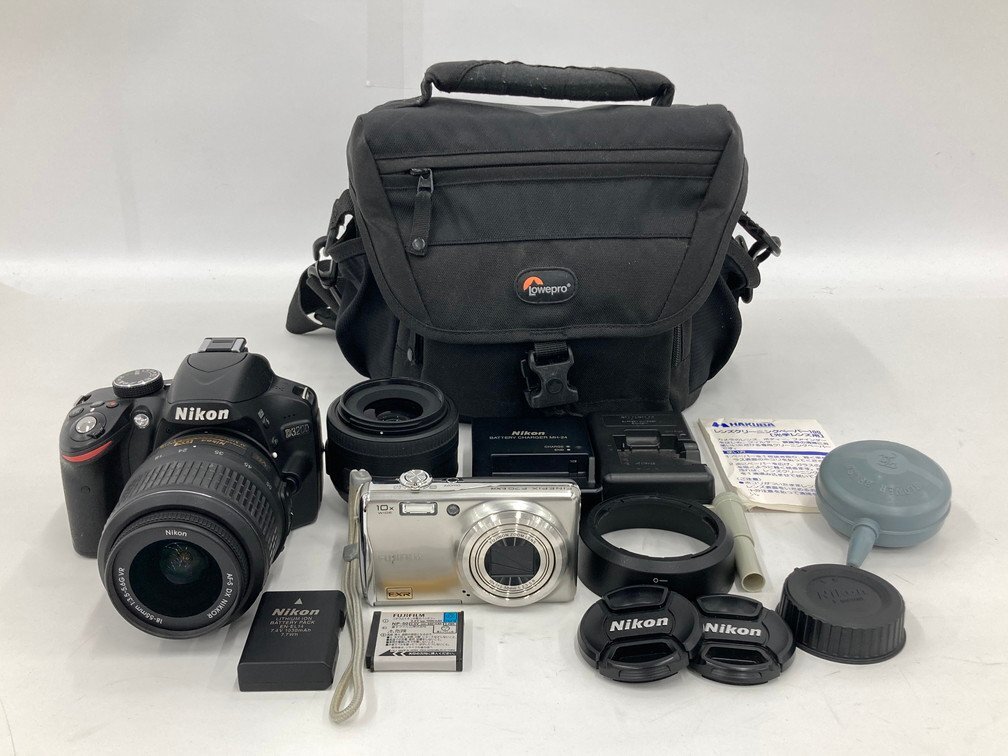 【傷や汚れあり】Nikon D3200 / FUJIFILM FINEPIX F70 EXR カメラ 2点まとめ レンズ 付属品付き ...