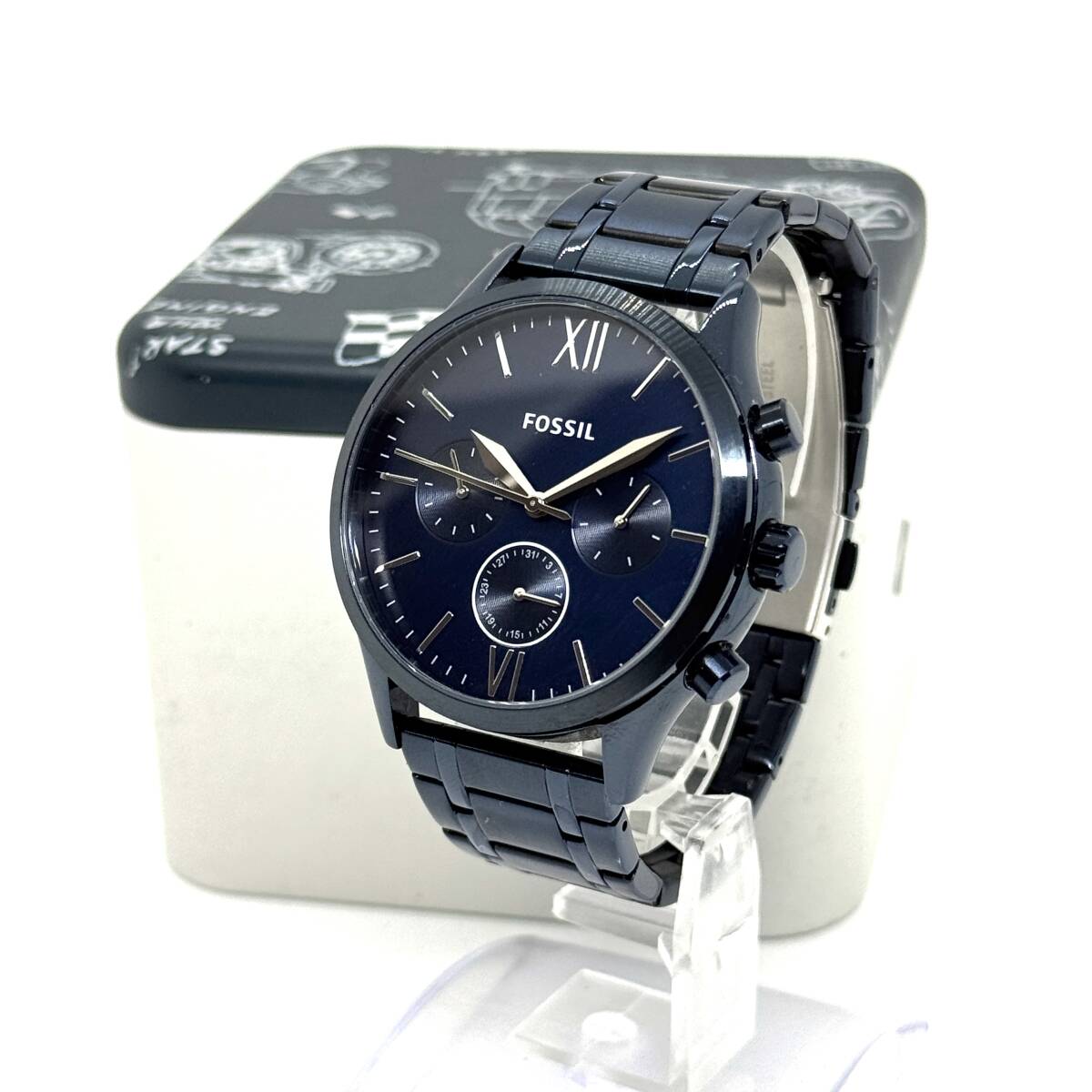 【目立った傷や汚れなし】FOSSIL フォッシル BQ2403 クォーツ ブルーチタンカラー デイデイト メンズ腕時計の落札情報詳細 - Yahoo!オークション落札価格検索 オークフリー
