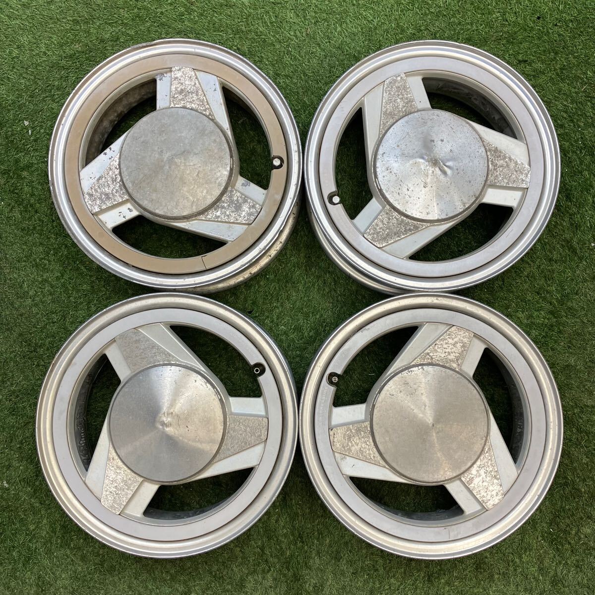 【傷や汚れあり】【0469】12インチ 4.5 SPEED STAR SUPER LONG CHAMP XR-3 スピードスター 12×4.5 ET+38 PCD100 4穴 ハブ径62 中古 ...