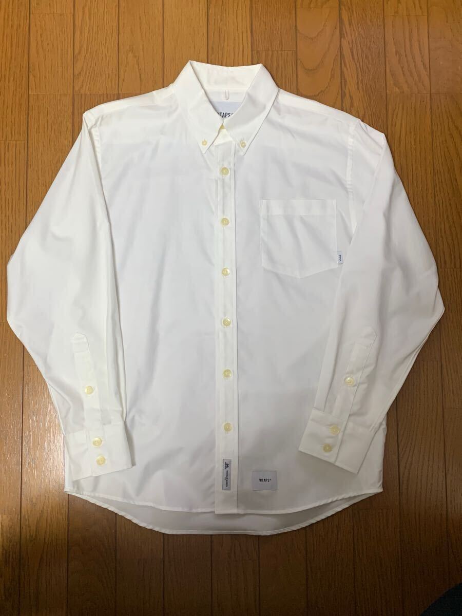 【未使用】20SS WTAPS BD LS 01 SHIRT COTTON OXFORD THOMAS MASON 白S ダブルタップス ...