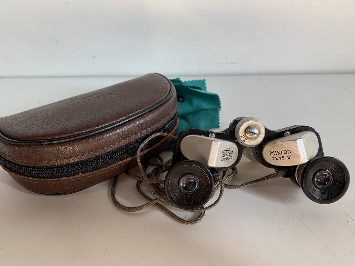 【傷や汚れあり】Au254 Nikon ニコン 双眼鏡 Nippon Kogaku Mikron 7×15 8° 光学機器 123442 日本 ...