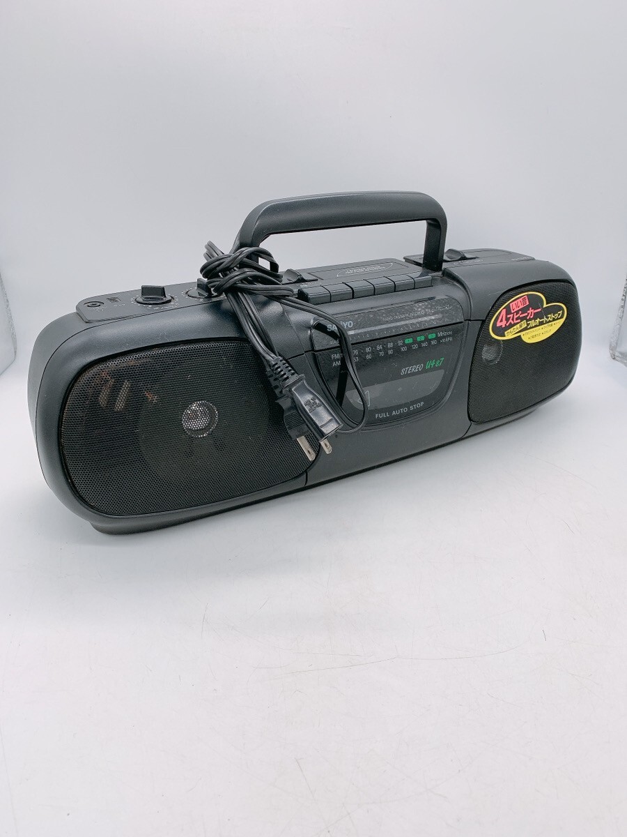 【傷や汚れあり】現状品 動作OK SANYO 三洋電機 ラジオカセットレコーダー U4-S7(K) ブラック ラジカセ レトロ 引取歓迎 茨城 ...