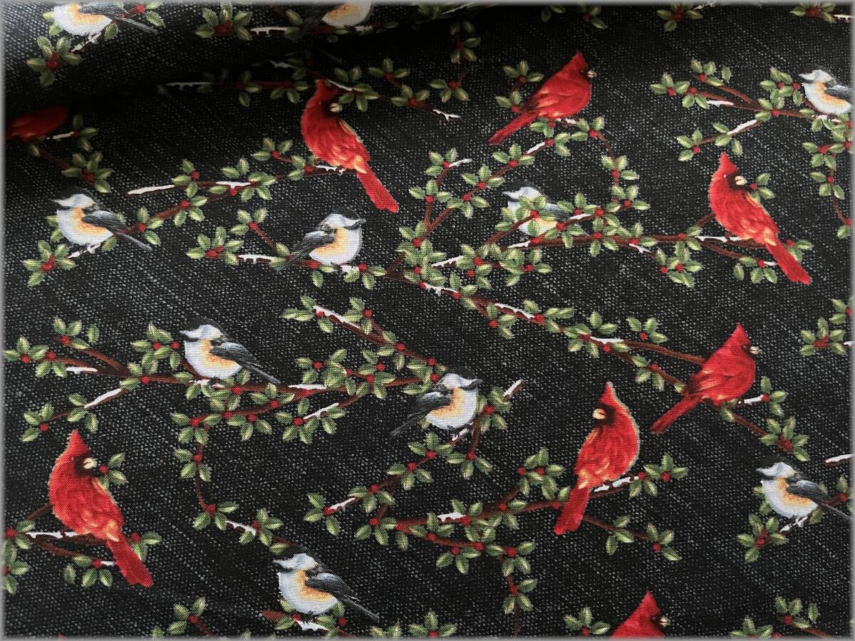 【未使用】mets★6m*USAコットン*シーチング*南天と鳥*black*クリスマスA11の落札情報詳細 - Yahoo!オークション落札価格検索 オークフリー