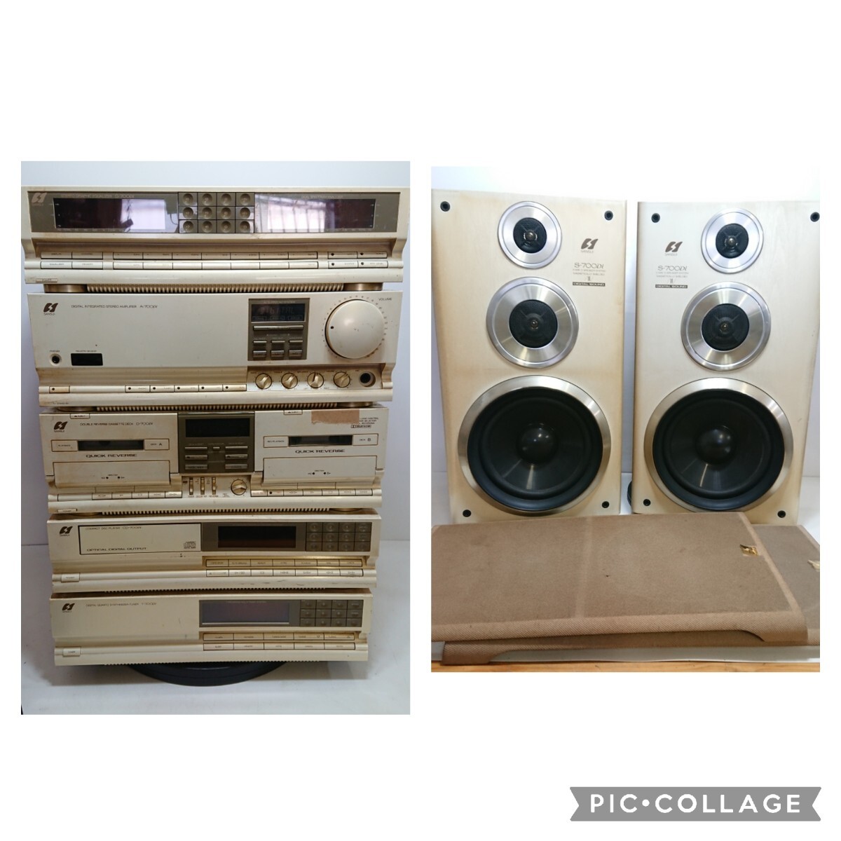 【全体的に状態が悪い】管理1010 SANSUI 山水 サンスイ システムコンポ G-700DI T-700DI CD-700DI A ...