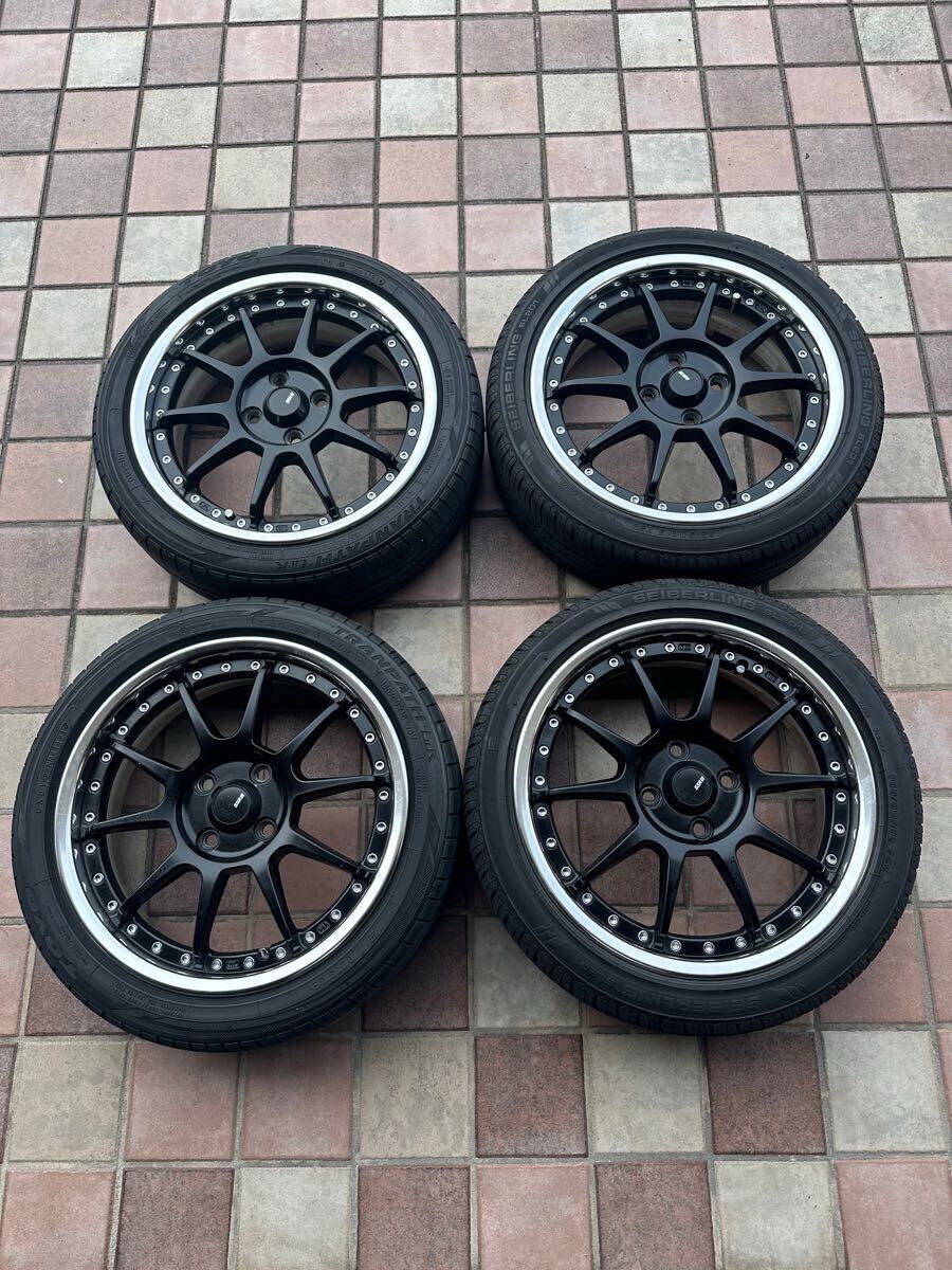 【やや傷や汚れあり】愛知 SSR SP3R 16インチ 5.5J＋45 PCD100 4穴 4H 軽 アルト ワゴンR ムーヴ ミラ タント 他 N-BOXJF1にて使用 165/50R16の ...