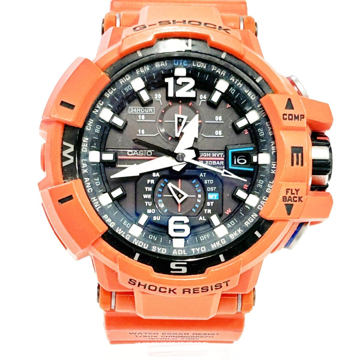 【傷や汚れあり】【1円スタート】CASIO カシオ GW-A1100R G-SHOCK ブラック文字盤 電波ソーラー メンズ腕時計 ...