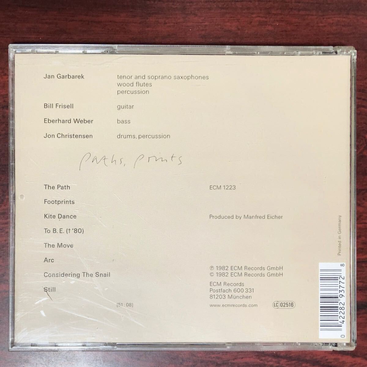 【やや傷や汚れあり】Jan Garbarek/Paths, Prints/ ヤン・ガルバレク/輸入盤/ECM1223/Bill Frisell ...