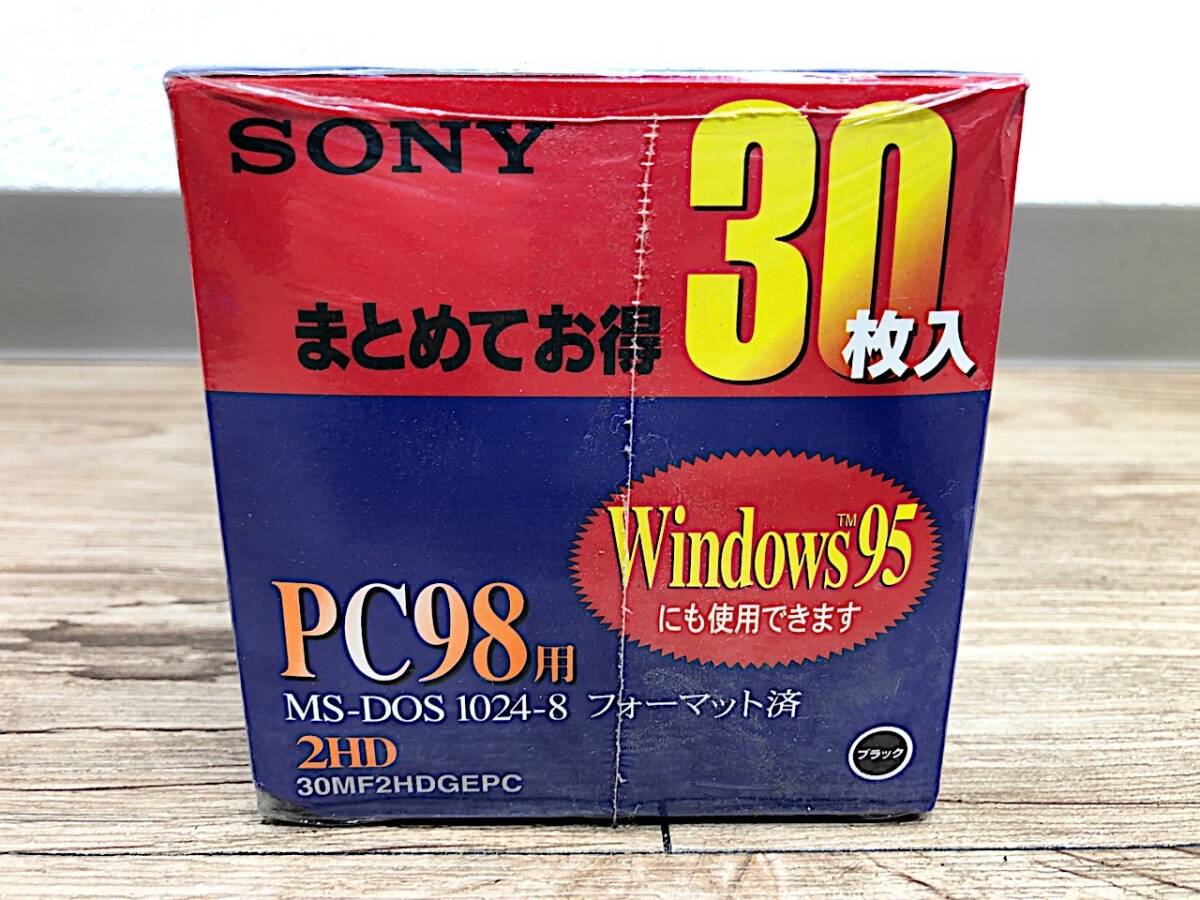 【未使用】11/019【未使用】 SONY 3.5インチ フロッピーディスク まとめ 60枚 PC98用 2HD MS－DOS 1024-8 フォーマット済 30枚×2 30MF2HDGEPC ...