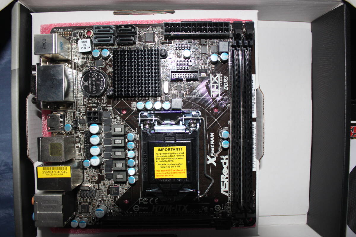 【未使用に近い】ASRock製 Mini ITXマザーボード H77M-ITX LGA1155 通電確認のみの中古扱いの新品の落札情報詳細 - Yahoo!オークション落札価格検索 オークフリー