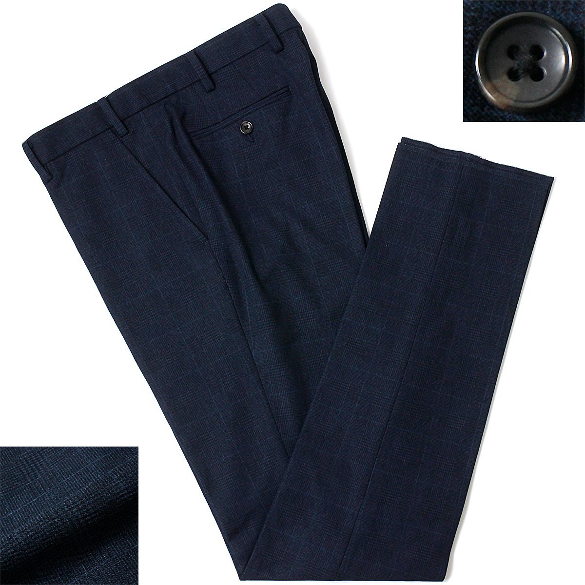 【未使用】新品 秋冬 シンプリシテェ ストレッチ テーパード スラックス L 紺 SIMPLICITE PLUS メンズ ロング パンツ 千鳥格子柄 ビジネス CW3414Dの落札情報詳細 ...