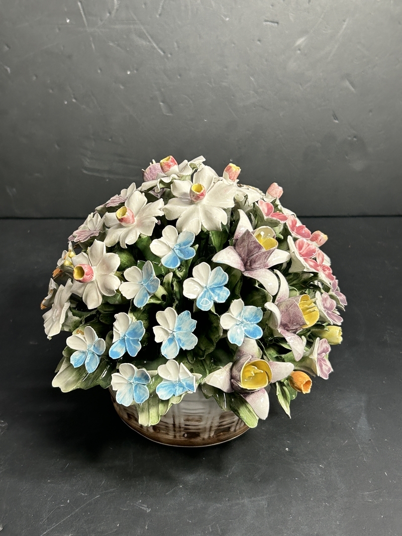 【傷や汚れあり】 コレクター必見 イタリア製 CAPODIMONTE カポディモンテ 陶花 陶器製 オブジェ 置物 インテリア 飾り 高さ約25cm コレクション my95の落札情報詳細 ...