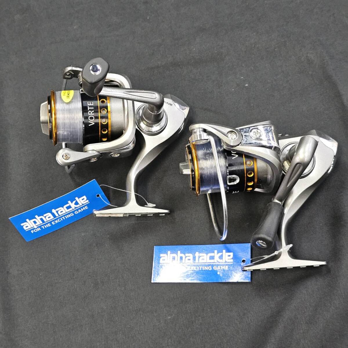【傷や汚れあり】25千/A023633-24/OK3000/N031-12/リール 2点まとめ alpha tackle VORTE 3000 ...