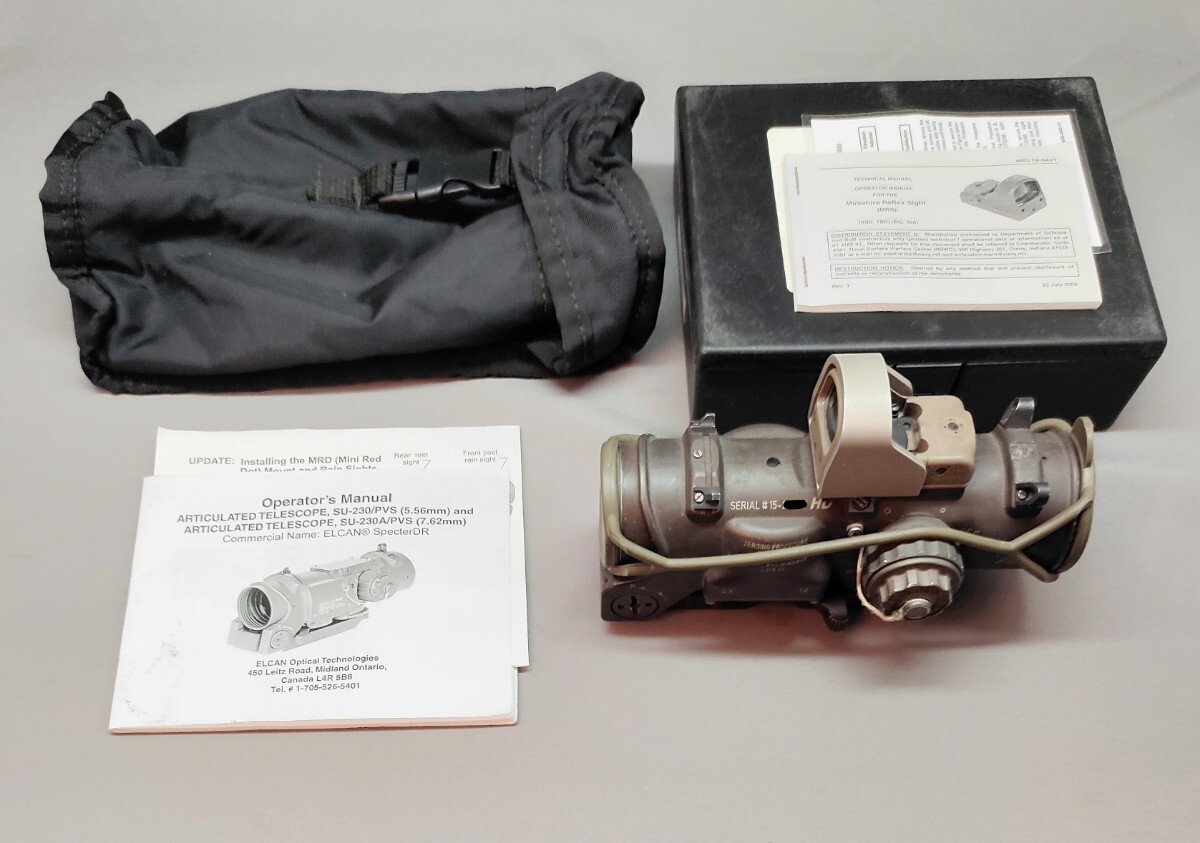 【傷や汚れあり】★★実物 官給 Elcan Specter DR HD SU-260/PVS 5.56 Insight Technology MRDS 放出品★★海兵隊 MARSOC peq ...