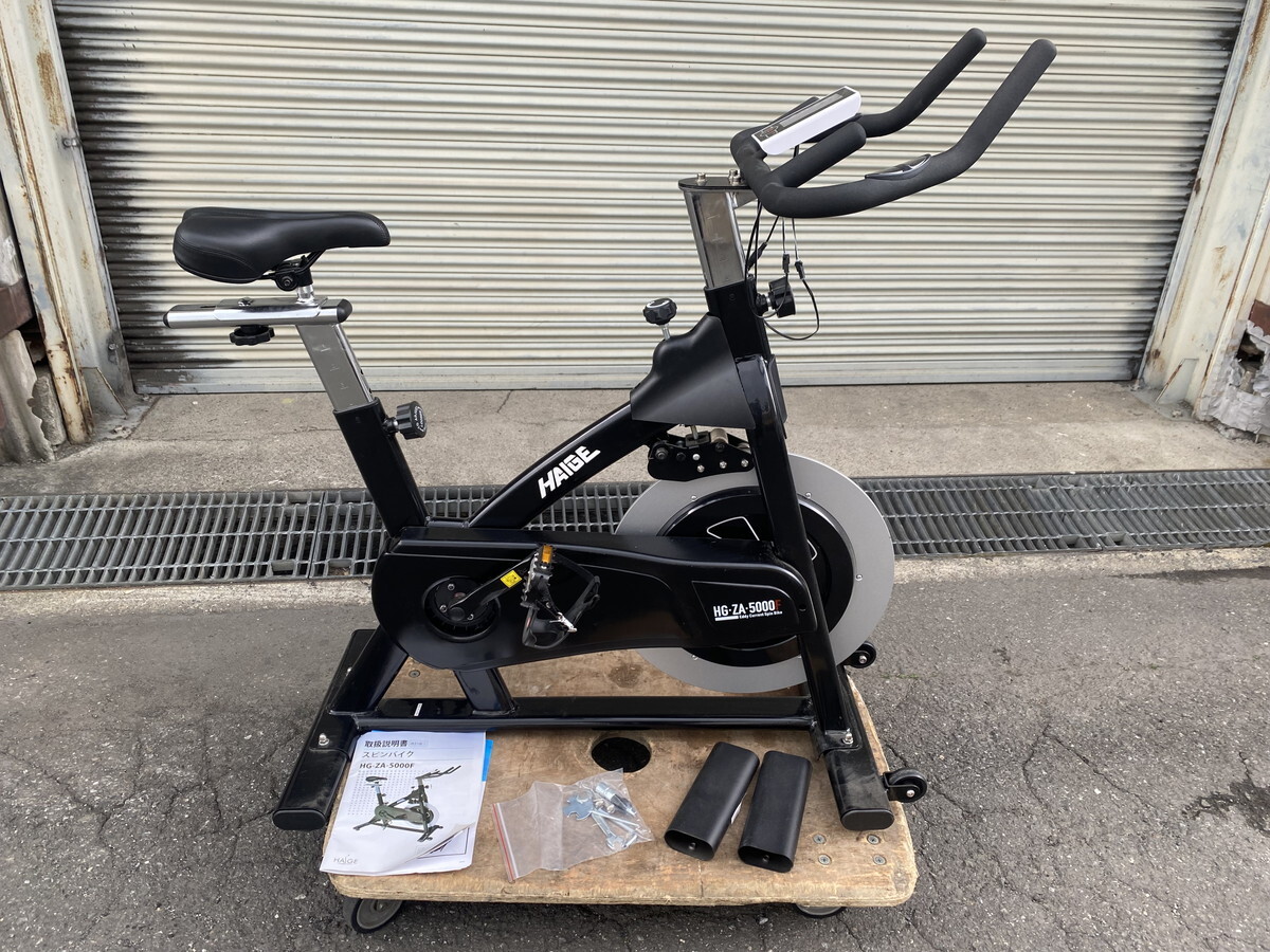 【やや傷や汚れあり】【27－88】直接引き取り限定 HEIGE ハイガー スピンバイク HG-ZA-5000F フィットネスバイク エアロ ...