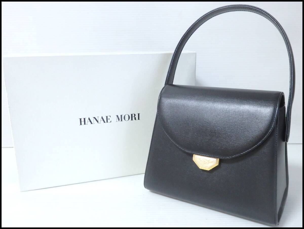 【目立った傷や汚れなし】＜本物 美品 HANAE MORI ハナエモリ ハンドバッグ 森英恵 フォーマル エンブレム＞9.30.1 ☆定形外 ...