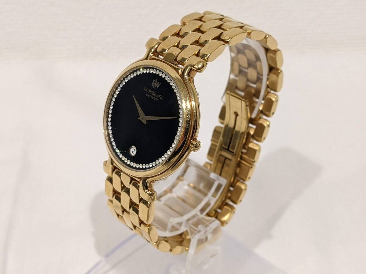 【傷や汚れあり】【59713】稼働品 RAYMOND WEIL レイモンド ウィル GENEVE ジュネーブ 18K GOLD ...