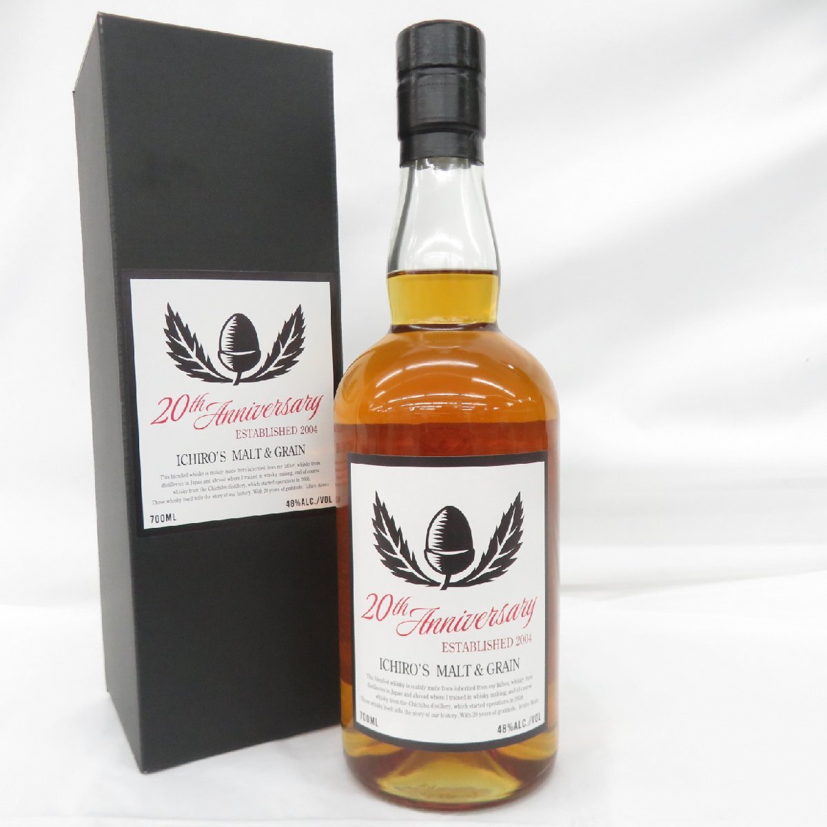 【未使用】【未開栓】Ichiro's Malt&Grain イチローズ モルト&グレーン 20th アニバーサリー ウイスキー 700ml 48% 箱付 990131160 0312の落札情報 ...