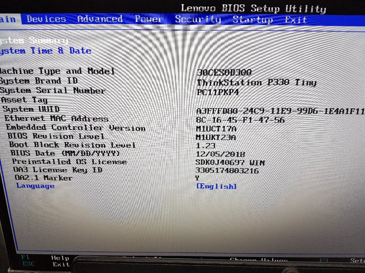 【やや傷や汚れあり】LENOVO ThinkStation P330 Tiny 30CES0B300 Core i7 8700T 2 ...