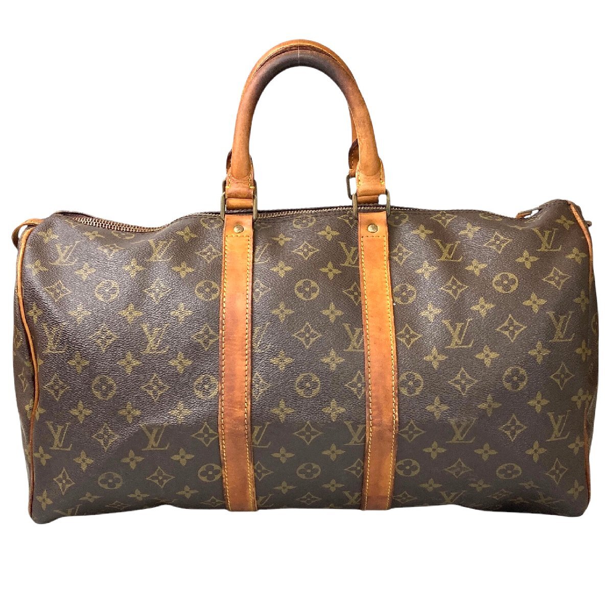 【やや傷や汚れあり】【1円～】 ルイヴィトン LOUIS VUITTON バッグ ボストンバッグ キーポル45 M41428 833SA モノグラム レザー ブラウン 中古の落札情報詳細 ...