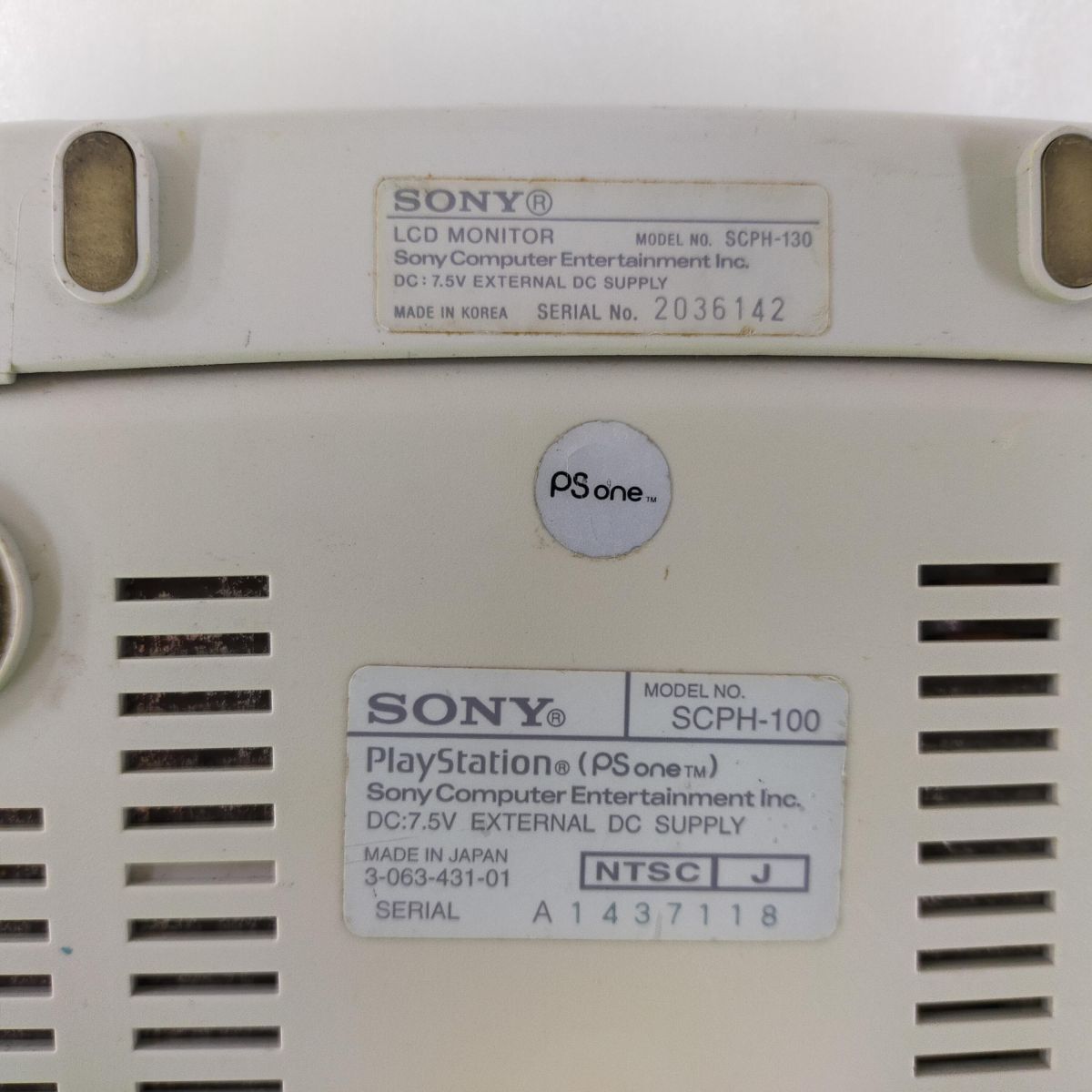 【やや傷や汚れあり】E04-20250327-01 PlayStation (PSone) SCPH-130 SCPH-100 SONY ...