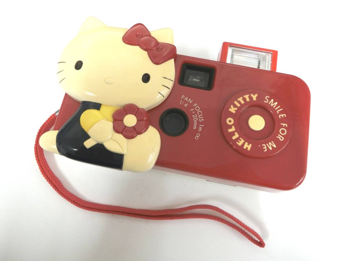 【傷や汚れあり】♪♪42774 フィルムカメラFUJI PHOTO FILM 富士フィルム HELLO KITTY ハローキティ SMILE FOR ME. 1:4 f=20mm レトロ ...