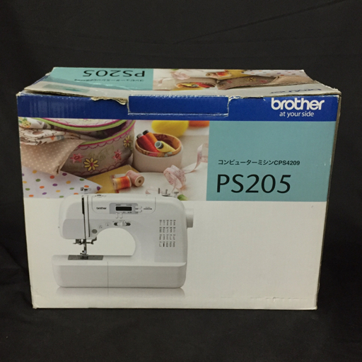 【目立った傷や汚れなし】brother ブラザー PS205 コンピュータミシン CPS4209 通電動作確認済み フットペダル 説明書 外箱 ...
