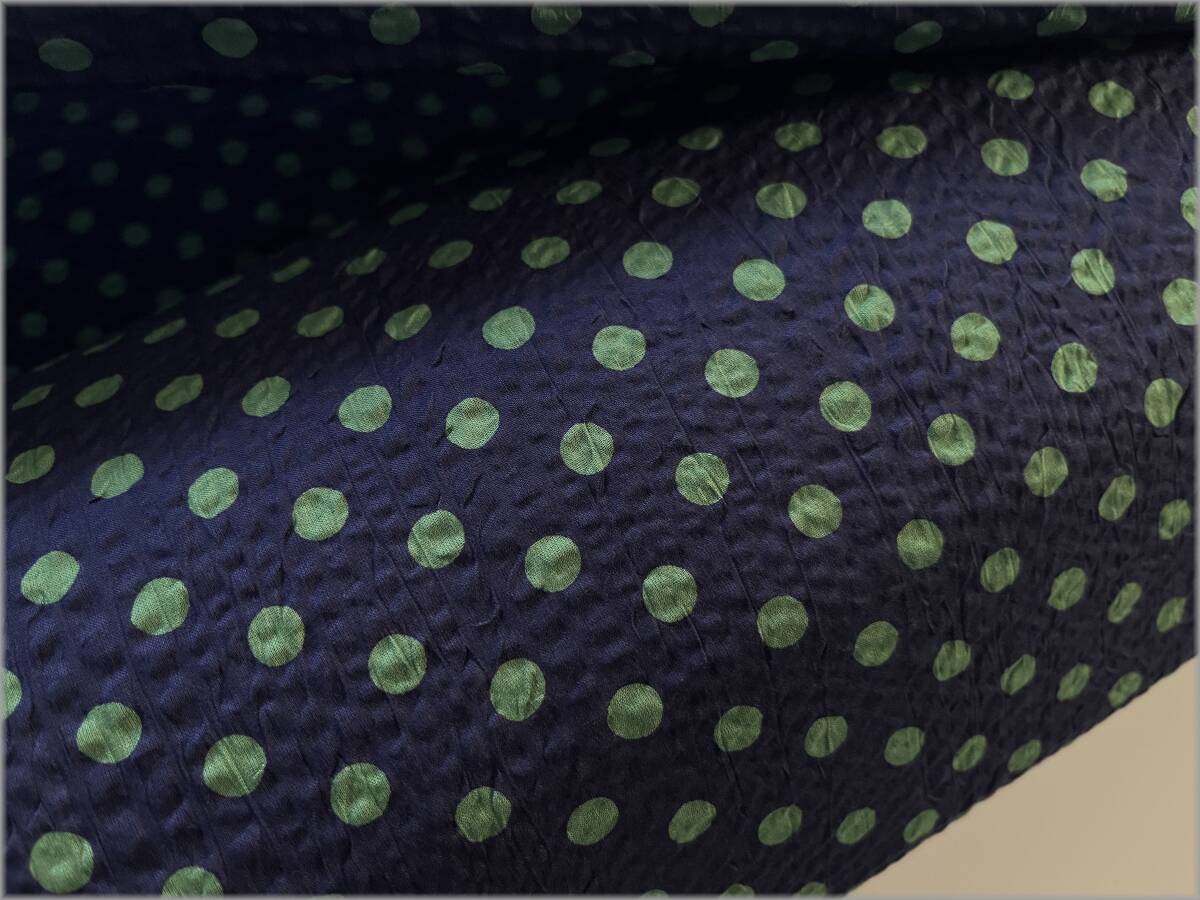 【未使用】mets★計9.1m*ドット水玉8mm*navy green*80ローンリップル*3PGの落札情報詳細 - Yahoo!オークション落札価格検索 オークフリー