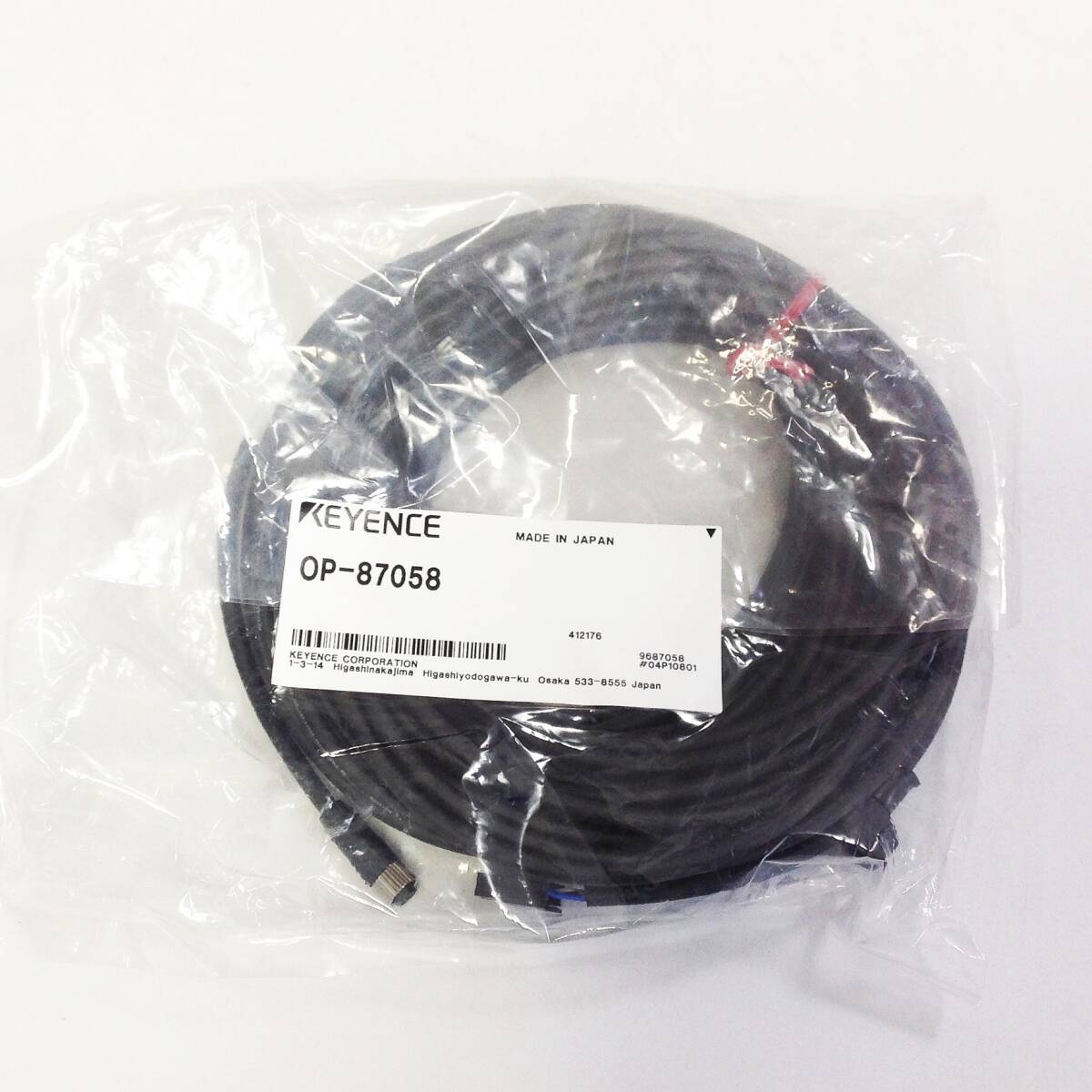 【未使用】 【AH-11771】未使用品 KEYENCE キーエンス センサヘッドケーブル 10m OP-87058 【レターパックプラス ...
