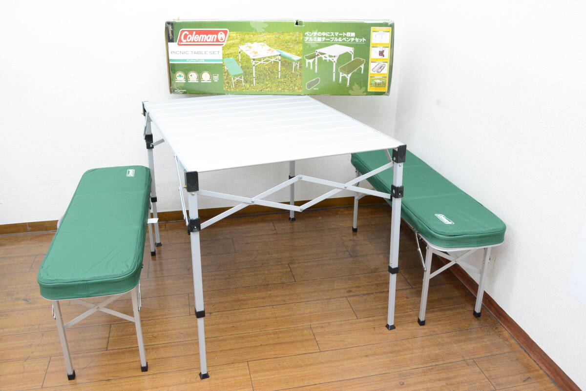【傷や汚れあり】Coleman コールマン ピクニックテーブルセット 2000010516 折りたたみテーブル グリーンカバー アウトドアテーブル S980の落札情報詳細 - Yahoo ...