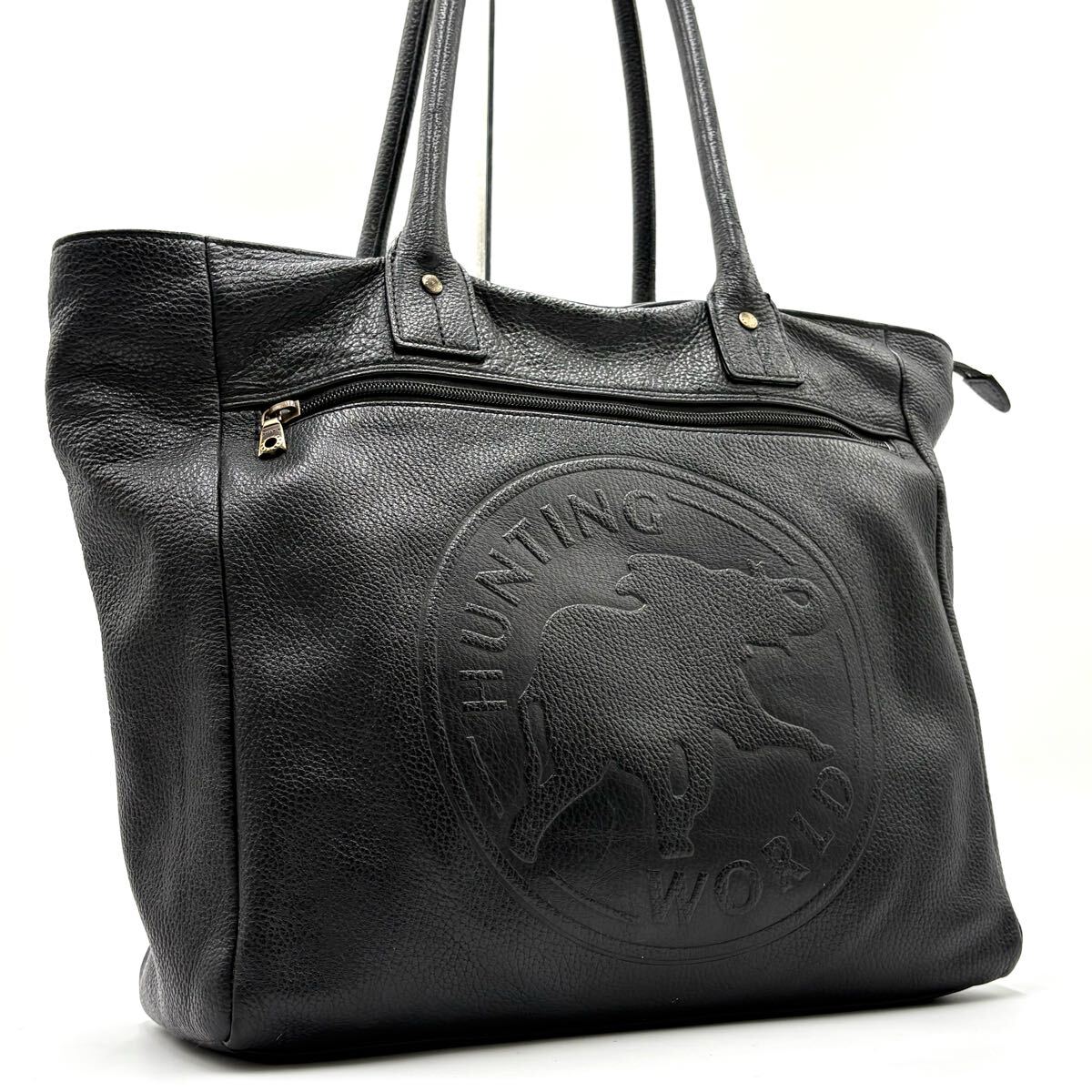 【やや傷や汚れあり】【ハンティングワールド】基準内 HUNTING WORLD トートバッグ ロゴモチーフ ハンドバッグ ナイロンキャンバス系×レザー レディース 伊製の落札情報詳細 ...