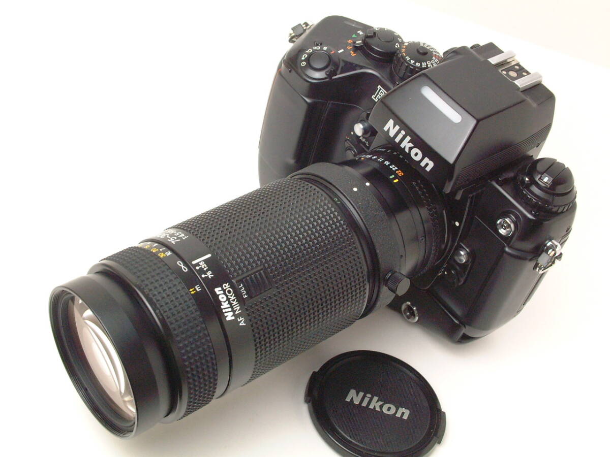 【やや傷や汚れあり】Nikon F4S (MB-21) ＋ AF NIKKOR 75-300mm F4.5-5.6 Ai-s (実用中古/通電/動作確認済/液晶液漏れ無し)の落札情報詳細 ...