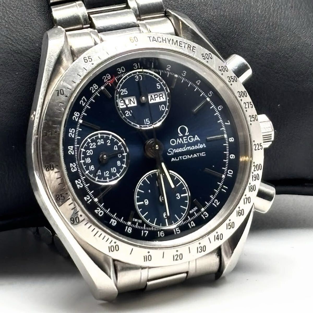 【傷や汚れあり】【S-8】OMEGA オメガ Speedmaster スピードマスター 3521.80 AUTOMATIC トリプルカレンダー クロノグラフ 青文字盤 ※不動品の落札情報詳細 ...