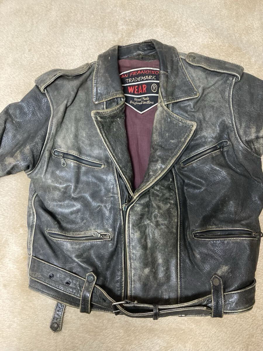 【目立った傷や汚れなし】2BU Wear USA Motley Crue Generation swine leather Riders ...