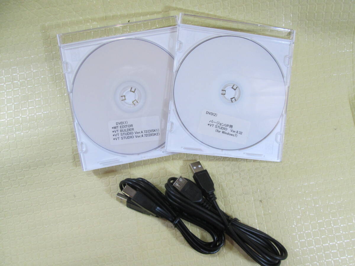 【未使用】キーエンス VTシリーズ用・USB通信ケーブル＆ソフト「MT用EDITOR」「VT用BULDER」「VT用STUDIO」＋「VTS ...