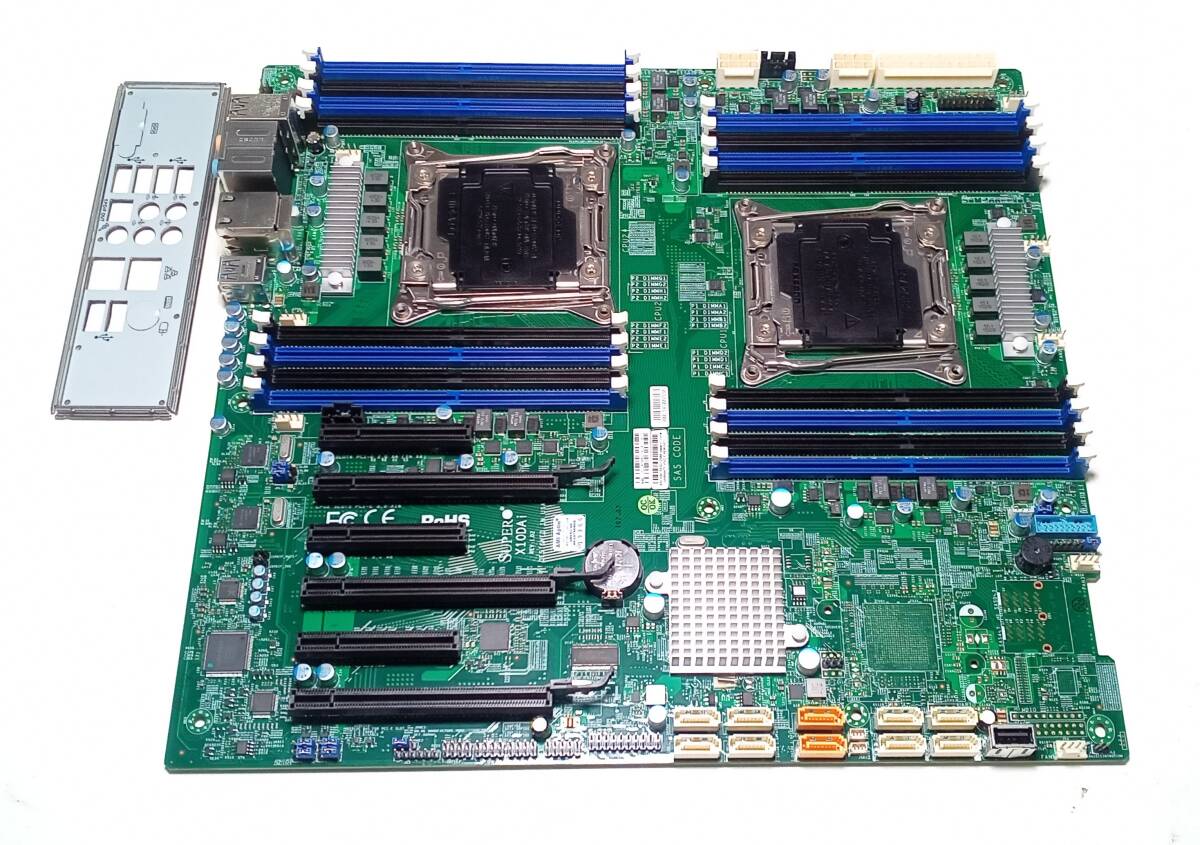【目立った傷や汚れなし】SUPERMICRO X10DAi LGA2011-3 XeonデュアルCPU/DDR4 Regsiteredメモリ ...