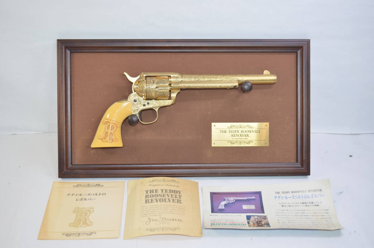 【やや傷や汚れあり】★現状品★フランクリンミント テディ ルーズベルト レボルバー★Franklin mint the teddy ...