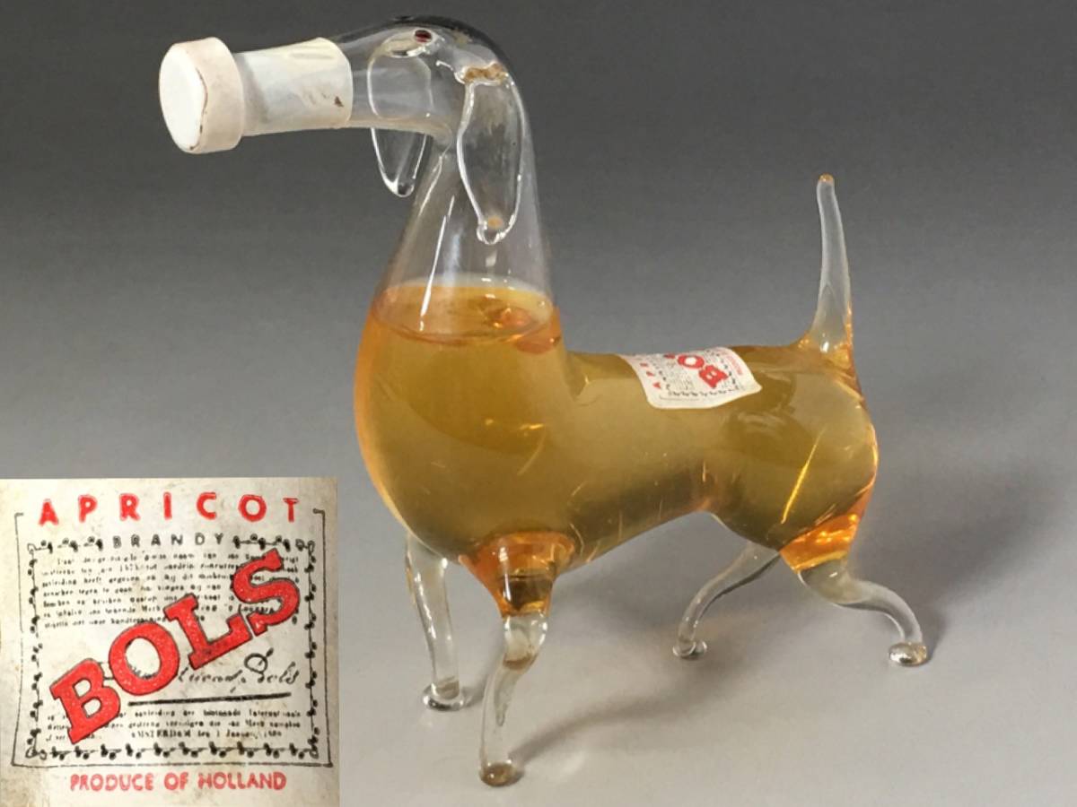 【新品】HK1/09 【未開栓】古酒 ボルス/BOLS アニマル/animal ミニボトル 犬 aprlcot/アプリコット 動物 ミニチュア ...
