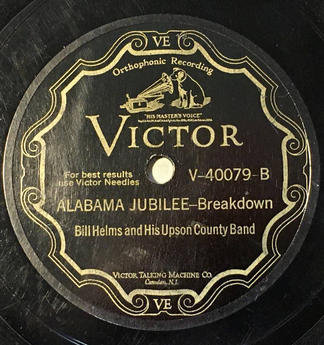 【傷や汚れあり】試聴；SP/78 - BILL HELMS AND HIS UPSON COUNTRY BAND VICTOR Alabama ...