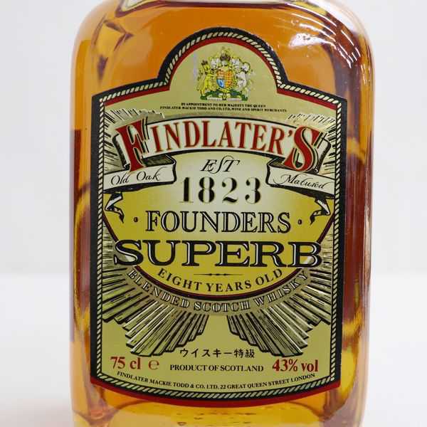 ★FINDLATER'S（フィンドレイター）1823 ファウンダーズ スパーブ 8年 43％ 750ml N20H110020の落札情報詳細 ...