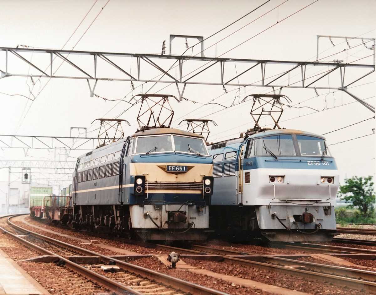 N026 ラスト1コマ 鉄道写真6×7判カラーネガ原版 EF66-1.EF66-101 並びの落札情報詳細 - ヤフオク落札価格検索 オークフリー