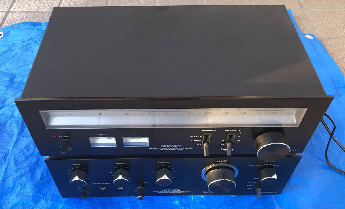 動作確認 シャープ SHARP OPTONICA オーディオアンプ SM-1030B・AM/FMチューナー ST-1030B のセット 昭和 ...