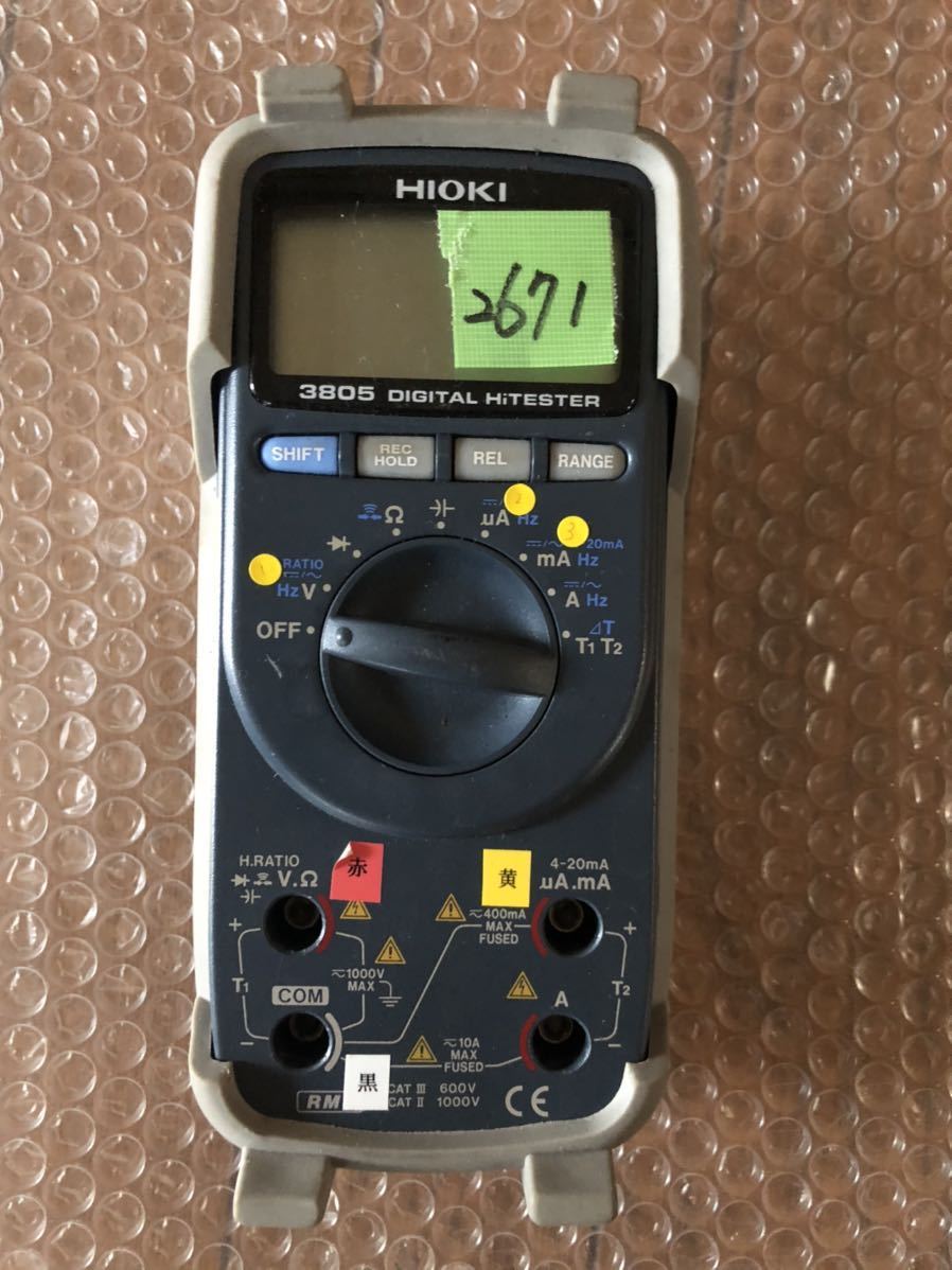 【やや傷や汚れあり】HIOKI 3805 DIGITAL HITESTER（2671） の落札情報詳細| ヤフオク落札価格情報 オークフリー