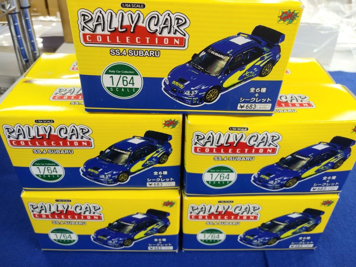 C02】RALLY CAR COLLECTION ラリーカーコレクション SS 4 スバル 1／64／CMs シーエムズ 未開封 10個セット ...
